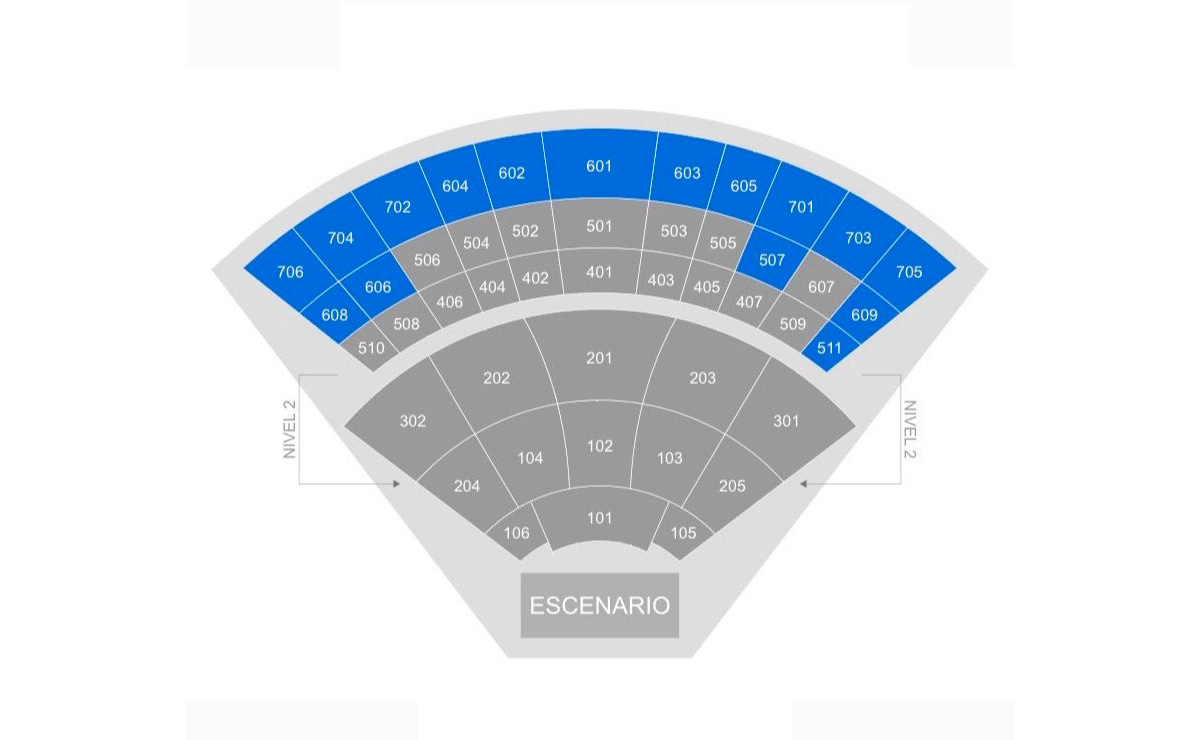 Auditorio Telmex Mapa: ¿Cuáles son las zonas y cómo está dividido?