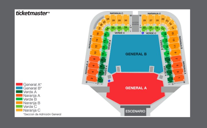 Mapa del Foro Sol: ¿En qué zonas está dividido?