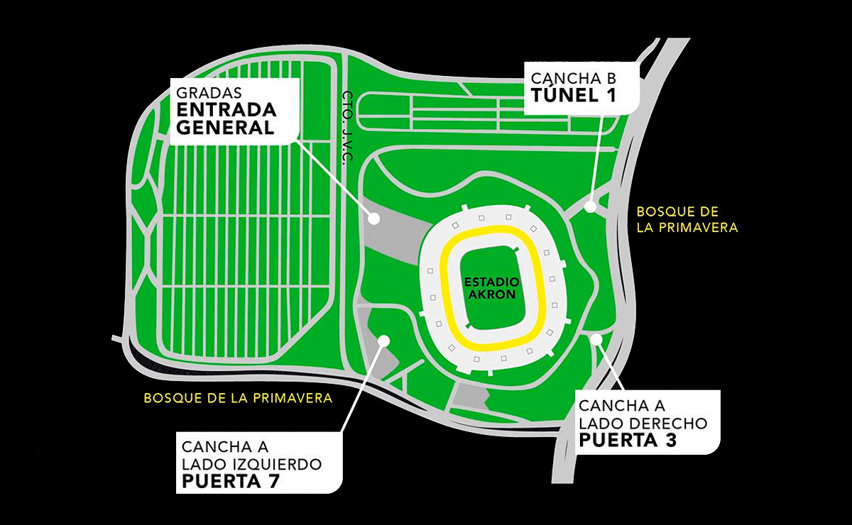 Mapa Estadio Akron: Conoce las zonas y costo de los boletos