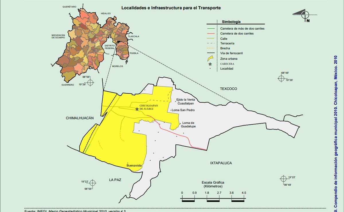 Descarga el mapa del municipio de Chicoloapan: ¿Cuáles son sus barrios ...