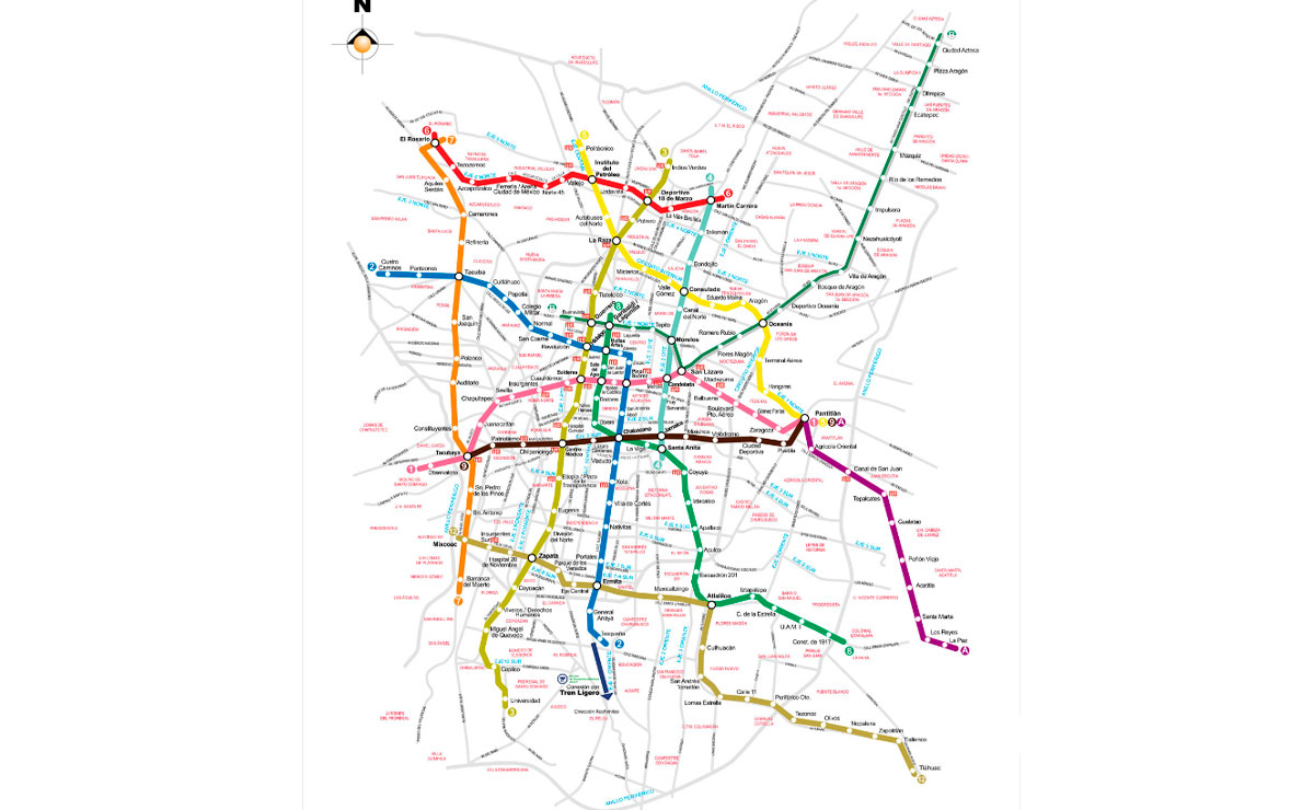 Mapa del metro CDMX sin o con calles ¡Descárgalo aquí en PDF!