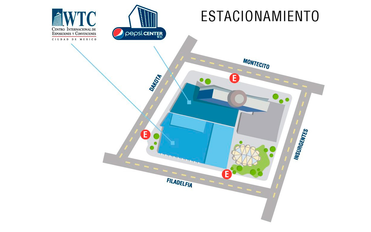 Mapa Pepsi Center WTC: ¿Cómo está dividido y qué zonas tiene?
