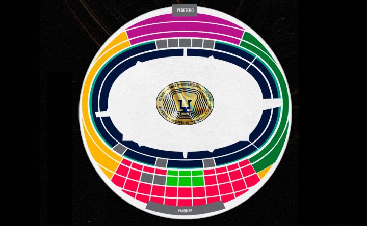 Mapa del Estadio Olímpico Universitario C.U – Zonas y boletos