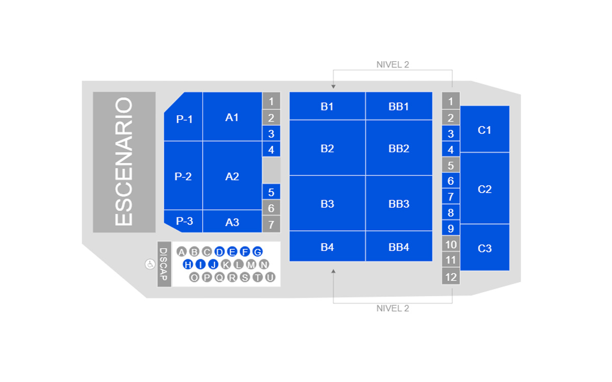 Mapa Pepsi Center WTC: ¿Cómo está dividido y qué zonas tiene?